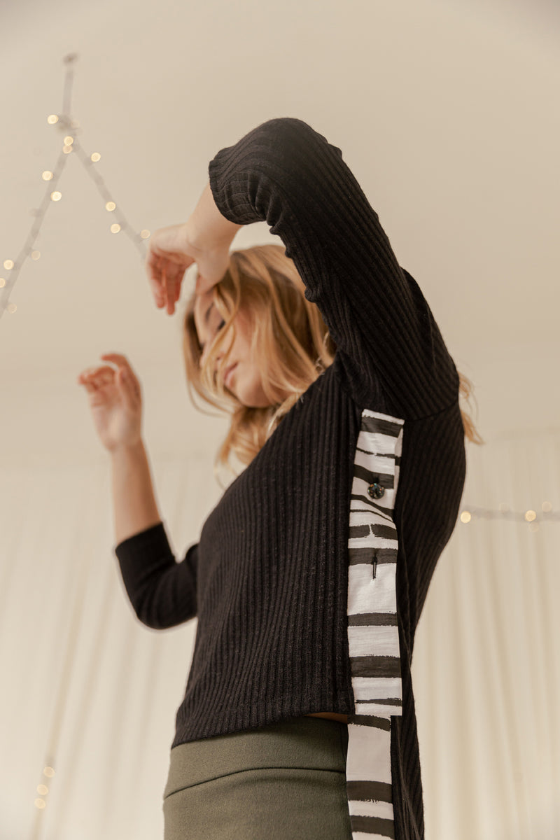 Stripes Sweater Black – BAM by Ana Menezes